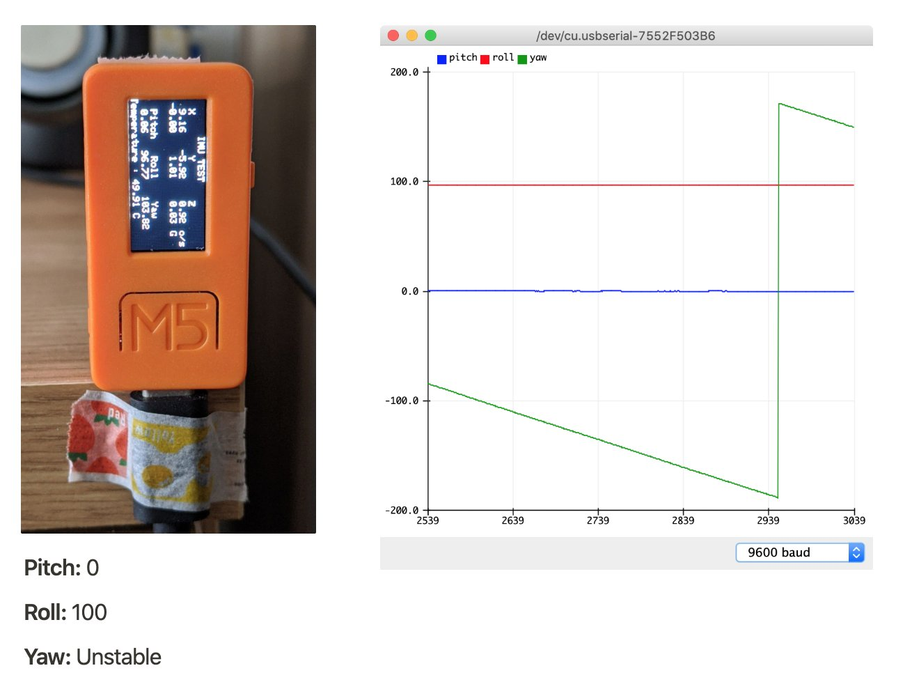 M5Stick IMU Yaw Readings Off | M5Stack Community