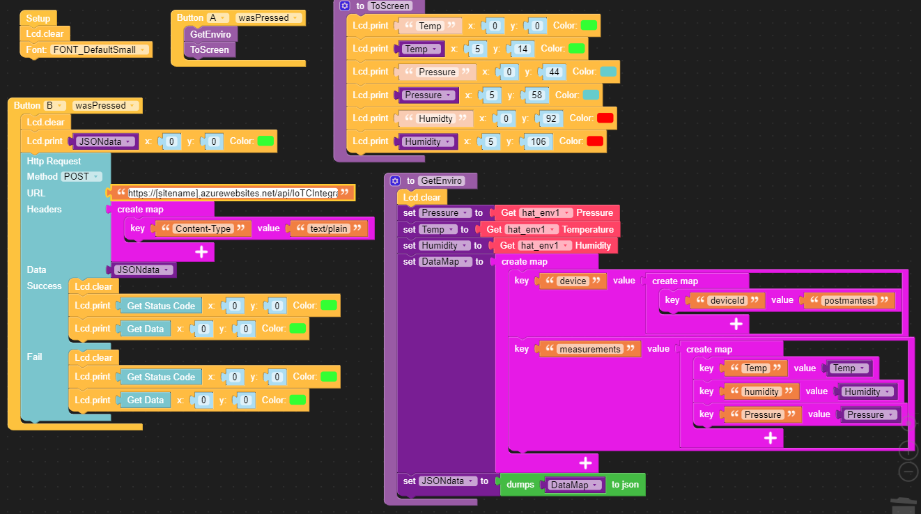 HTTP POST to Azure IoT | M5Stack Community